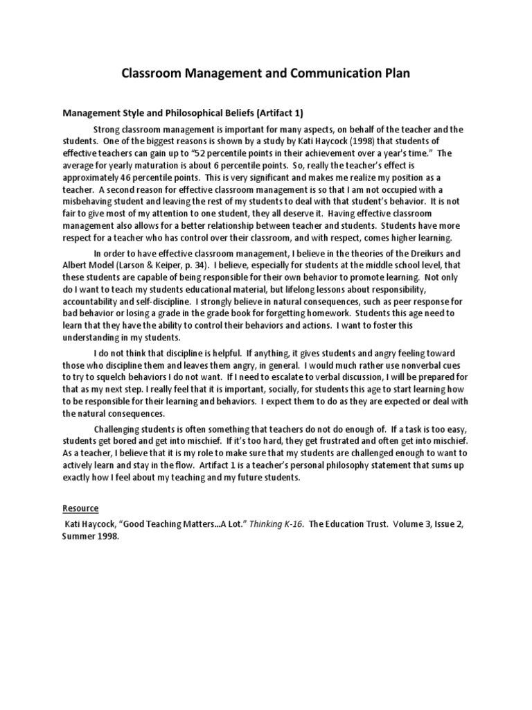 Final Classroom Plan | PDF | Teaching | Pedagogy