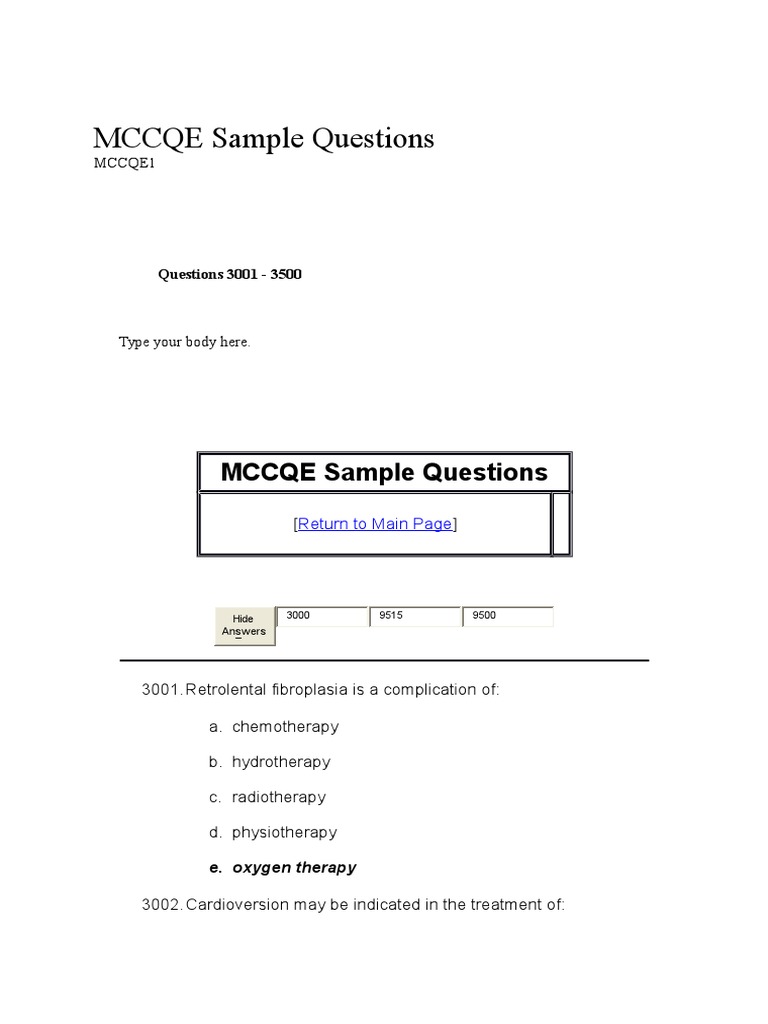 MCCQE Sample Questions | PDF | Hepatitis | Hepatitis B