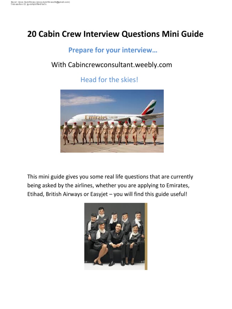 20 Cabin Crew Interview Questions | PDF | Business