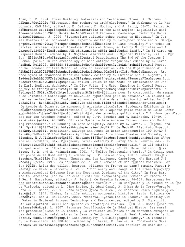 Roman Building Materials and Techniques | PDF | Late Antiquity ...