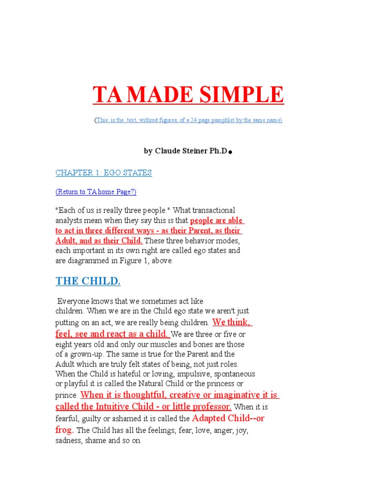 Ta Made Simple | PDF | Parent | Relationships