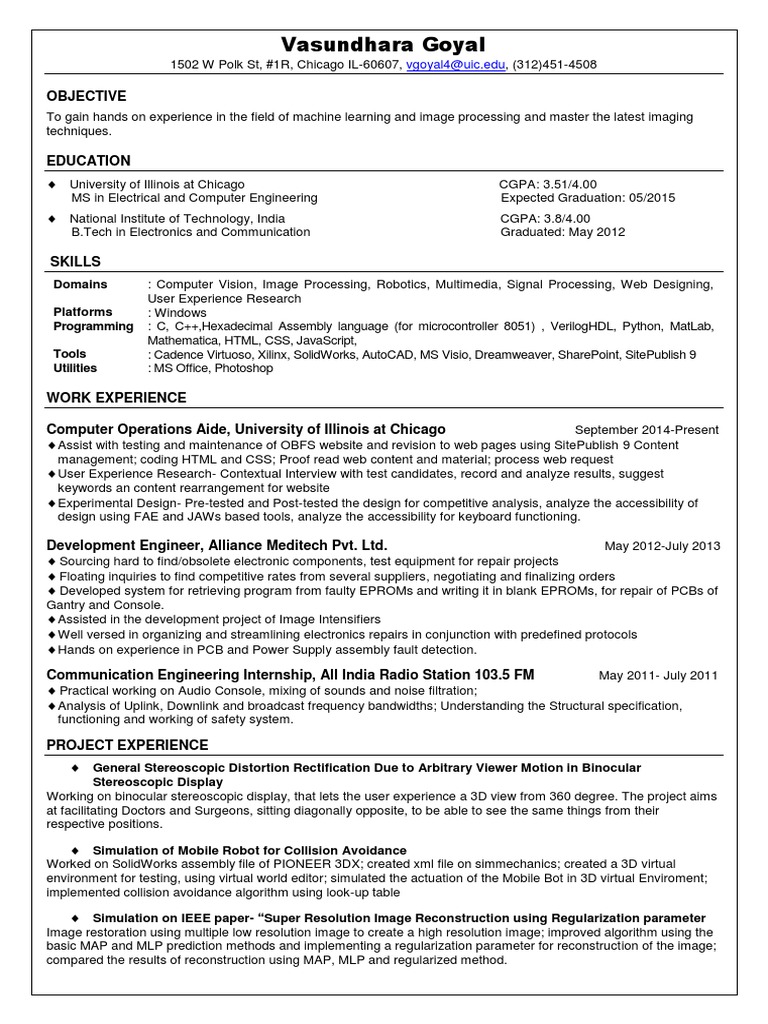 Image Processing Resume | Download Free PDF | Stereoscopy | Websites