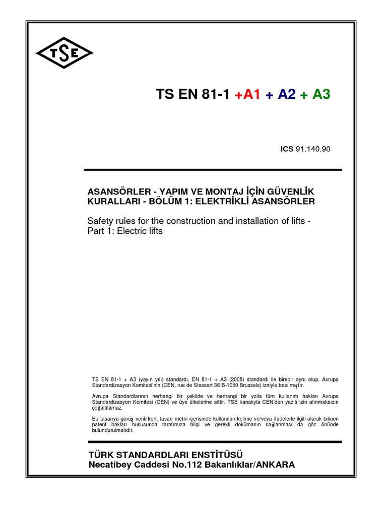 TS en 81 | PDF