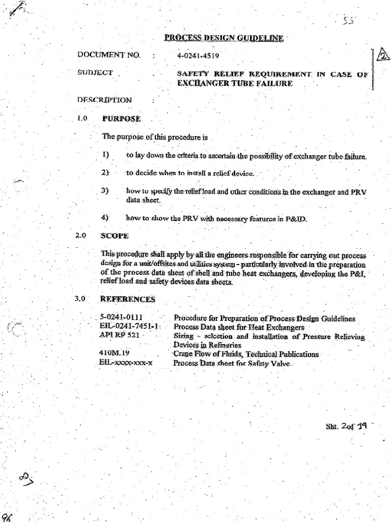 PDG 01 PSV Sizing For Tube Rupture | PDF