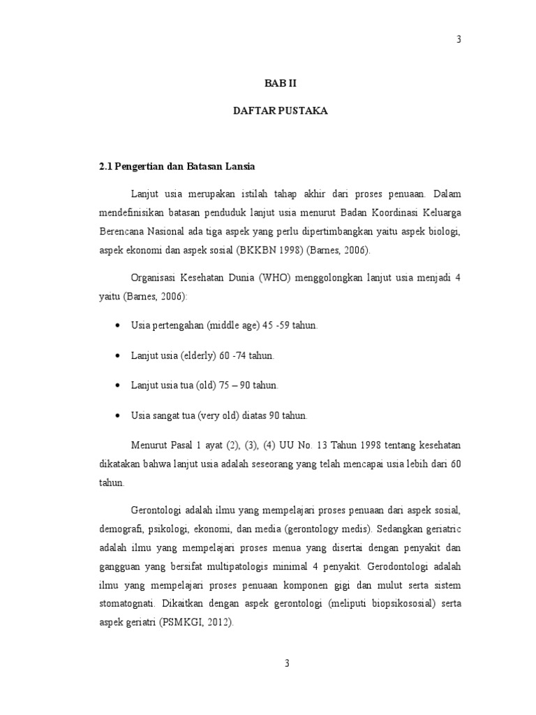 BAB II Makalah Penuaan | PDF | Kesehatan Holistik | Pengembangan Diri