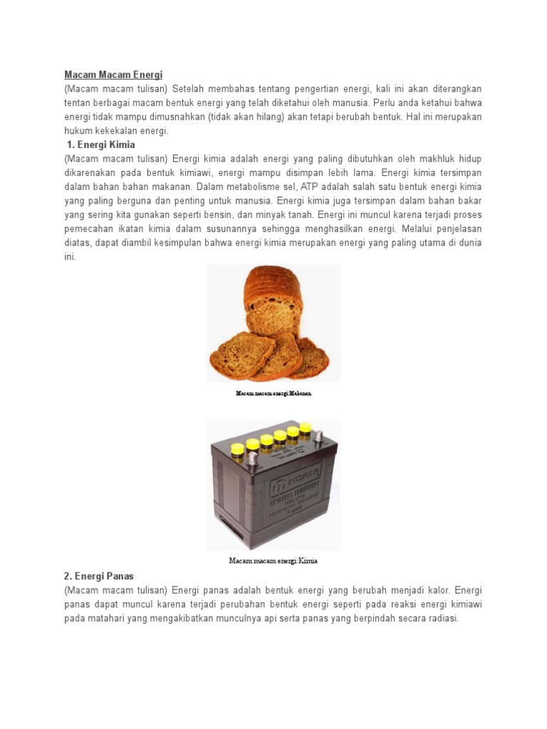 Macam Macam Energi | PDF