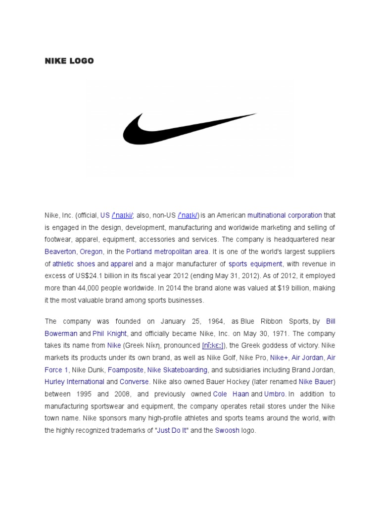 Nike Logo and Brand Overview | PDF