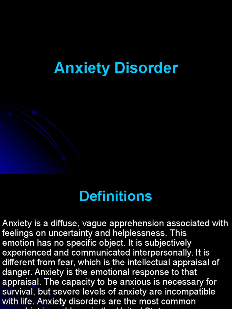 Nursing Care of Patients With Anxiaty Disorder | PDF | Agoraphobia ...