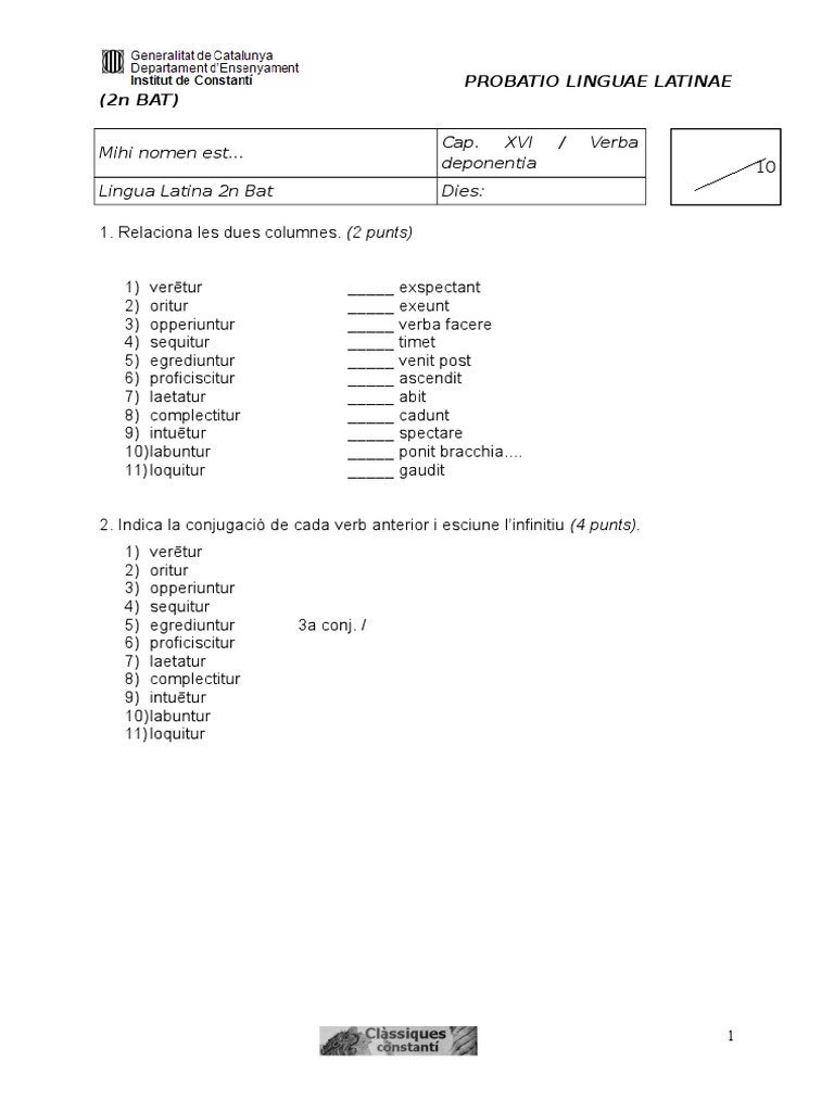 Probatio Capitulum XVI LLPSI | PDF