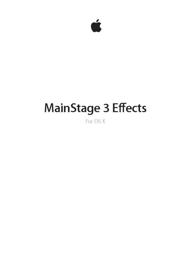 Mainstage 3 Effects | PDF | Equalization (Audio) | Apple Inc.