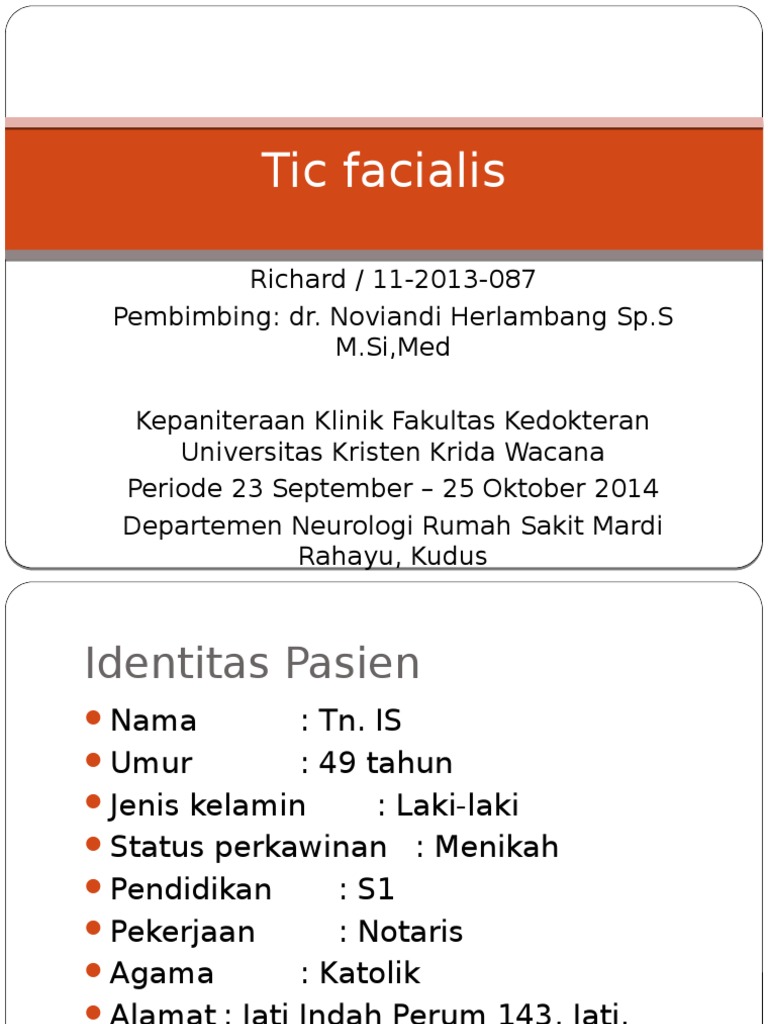 Tic Facialis | PDF