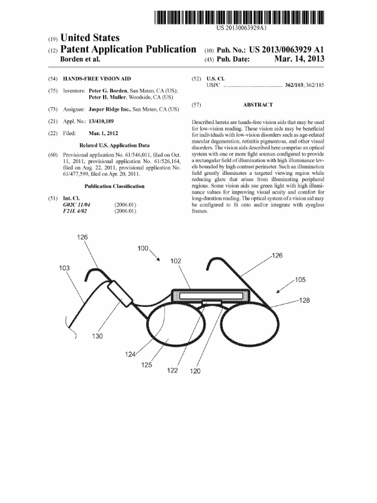 United States: (12) Patent Application Publication (10) Pub. No.: US ...