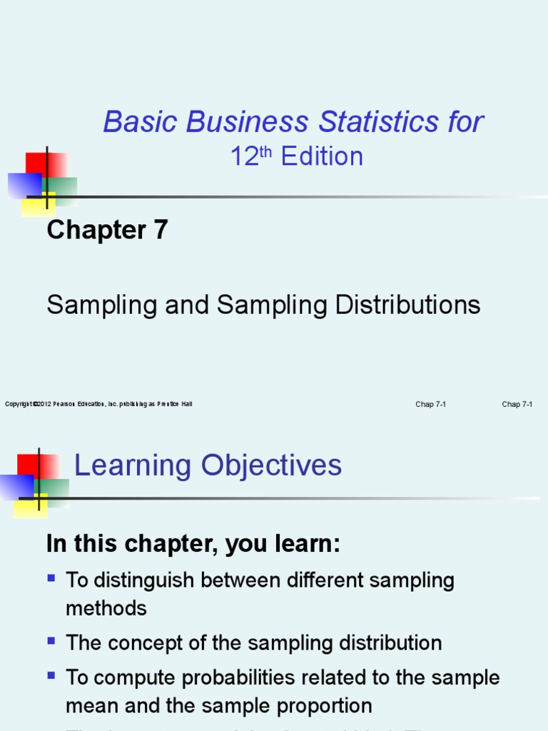 Chapter 7:sampling and Sampling Distributions | PDF | Standard Error | Normal Distribution
