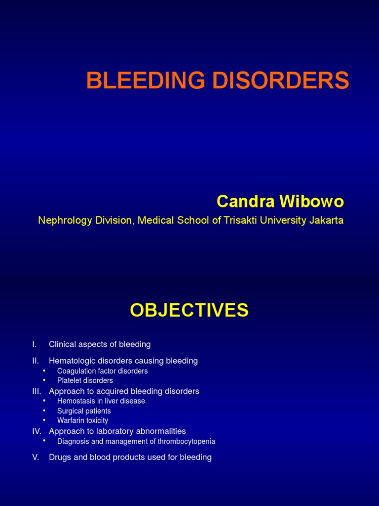 Bleeding Disorders | PDF | Coagulation | Bleeding