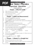 Chemistry 1st Year Important Questions Chapter Wise | PDF | Chemical Bond | Atoms