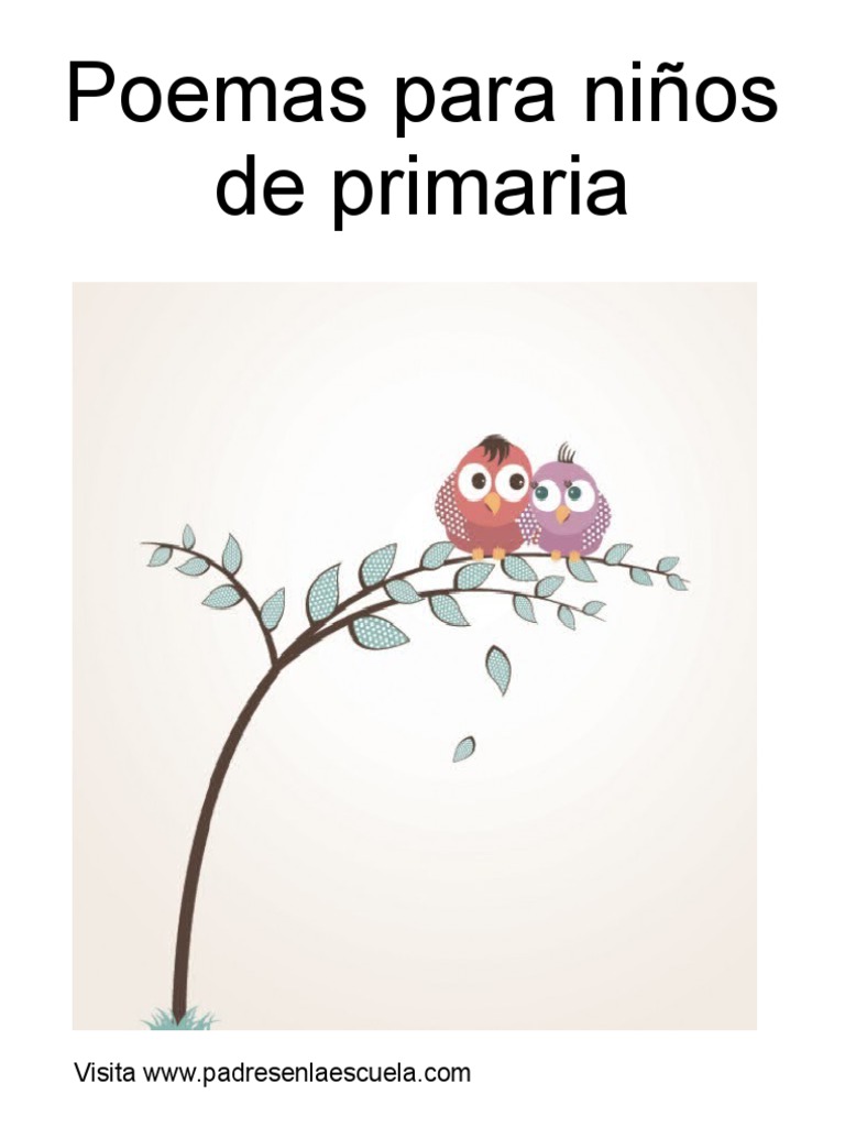 Poemas Para Nios De Primaria Poemas Y Rimas Para Niños En Español De