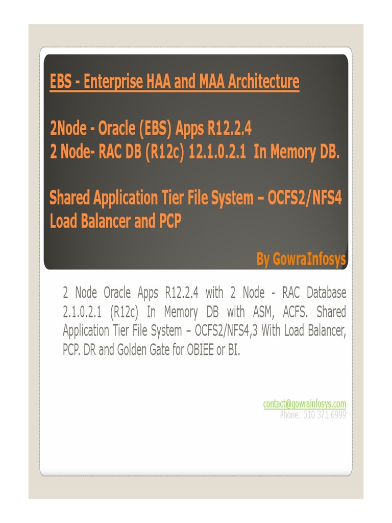Rac 12.1.0.2.1 in Mem Ebs R12.2.4 | PDF | Oracle Database | Oracle Corporation