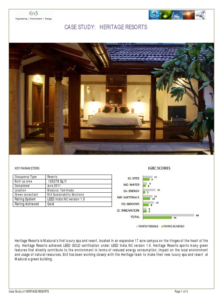 Heritage Resorts Case Study | PDF | Leadership In Energy And Environmental Design | Reuse
