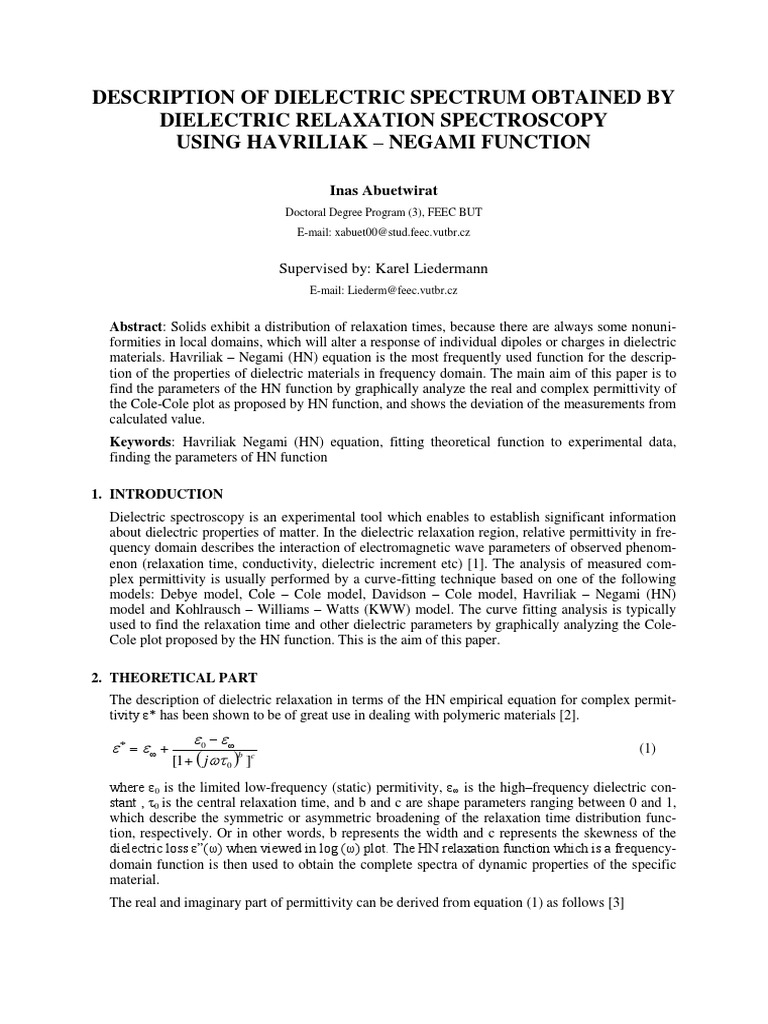 Conference Paper Example | PDF | Permittivity | Dielectric