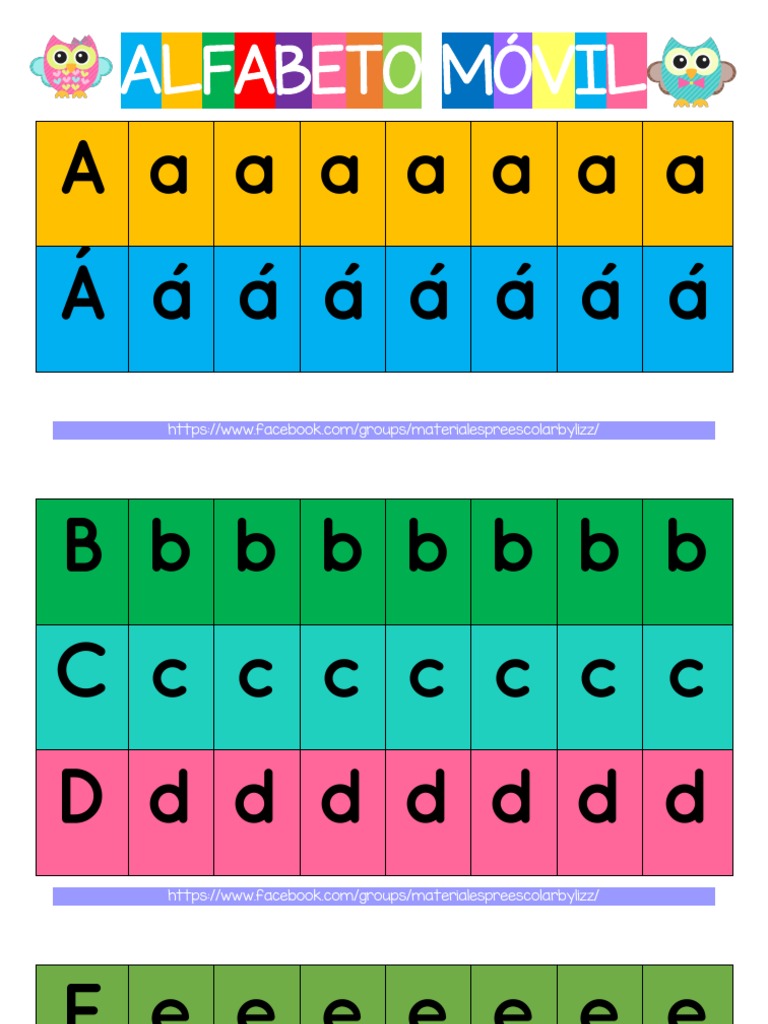 Alfabeto Móvil Simple Color | PDF | Language Arts & Discipline
