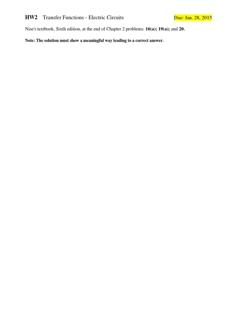 Electric Circuits Homework | PDF