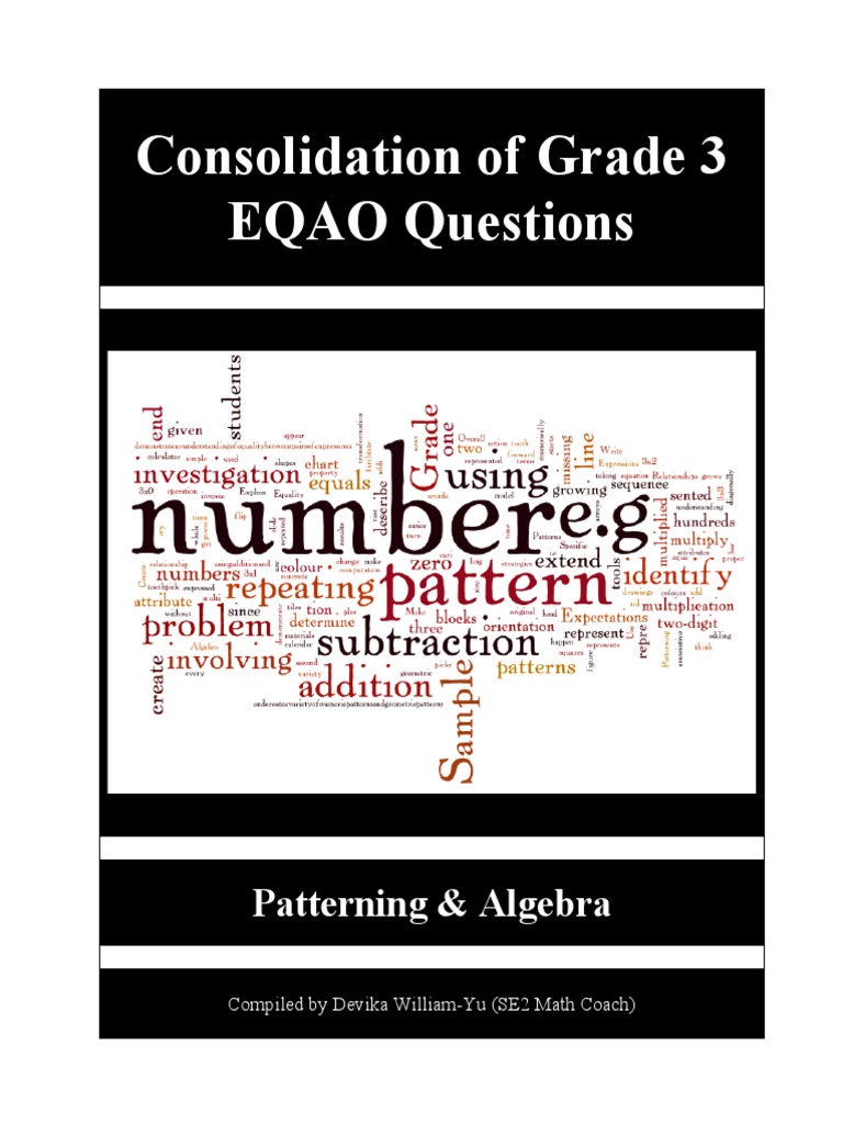 Consolidation of Grade Threee EQAO Questions (Patterning) 2006-2011 ...