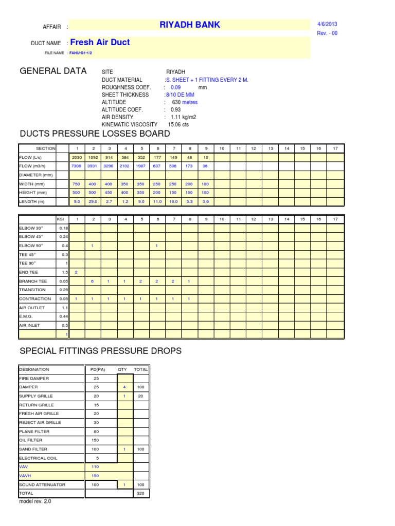 01 - Fresh Air Unit Esp Calculation | PDF
