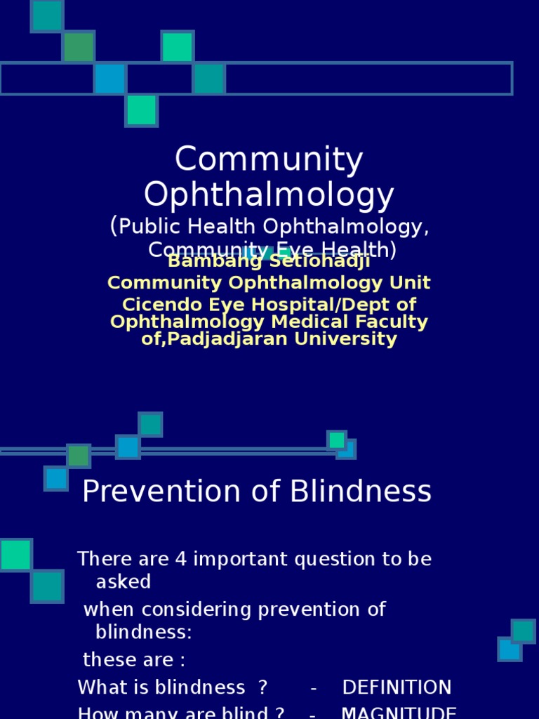 Community Ophthalmology | PDF | Visual Impairment | Ophthalmology