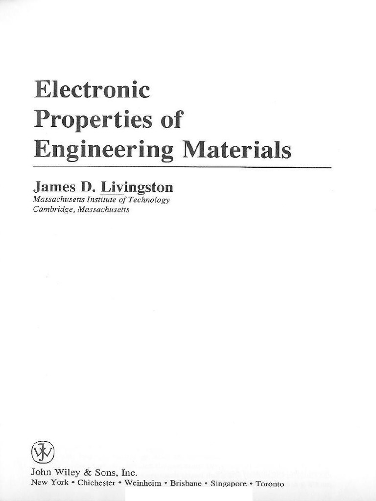 Electronic Properties of Engineering Materials | PDF | Science ...