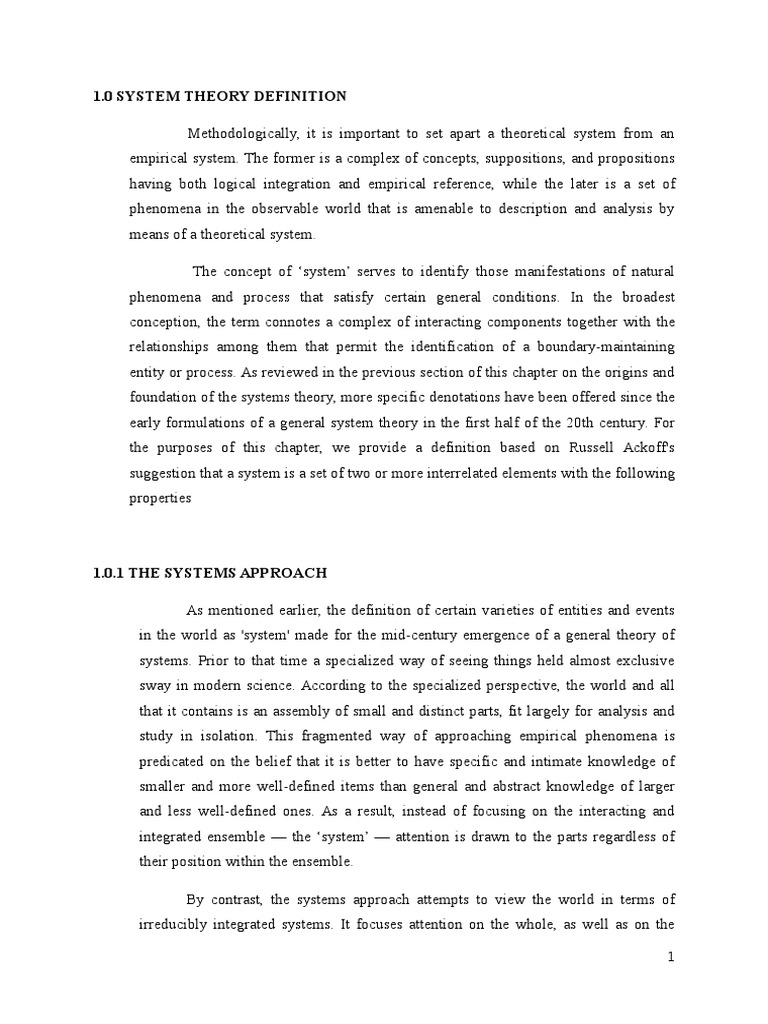 Teori Sistem | PDF | System | Systems Theory
