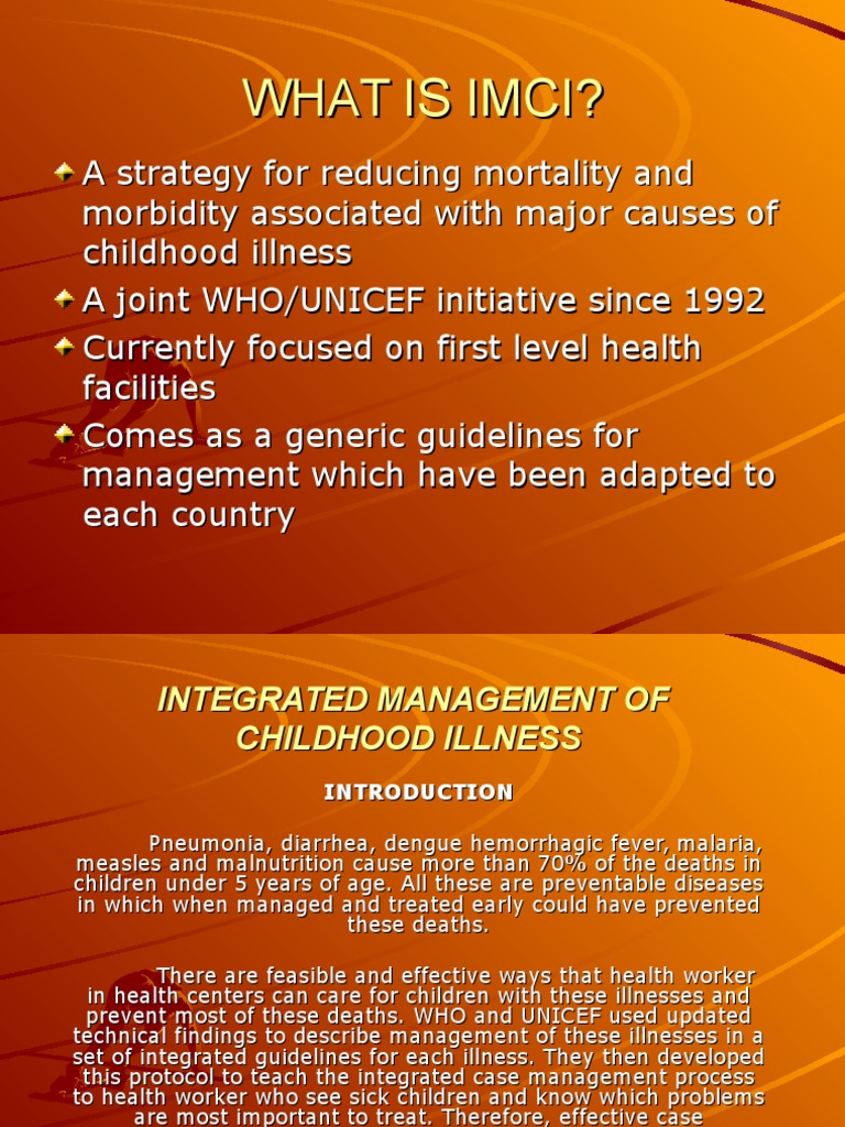 IMCI | PDF | Breastfeeding | Measles
