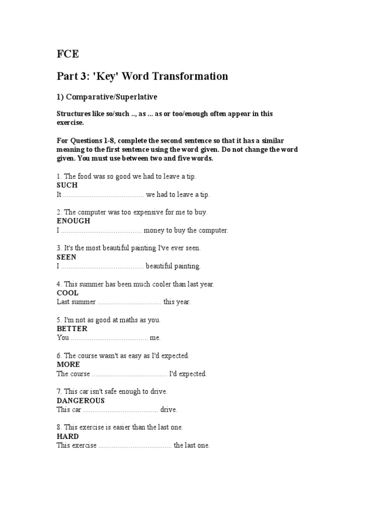 Fce | PDF | Question | Test (Assessment)