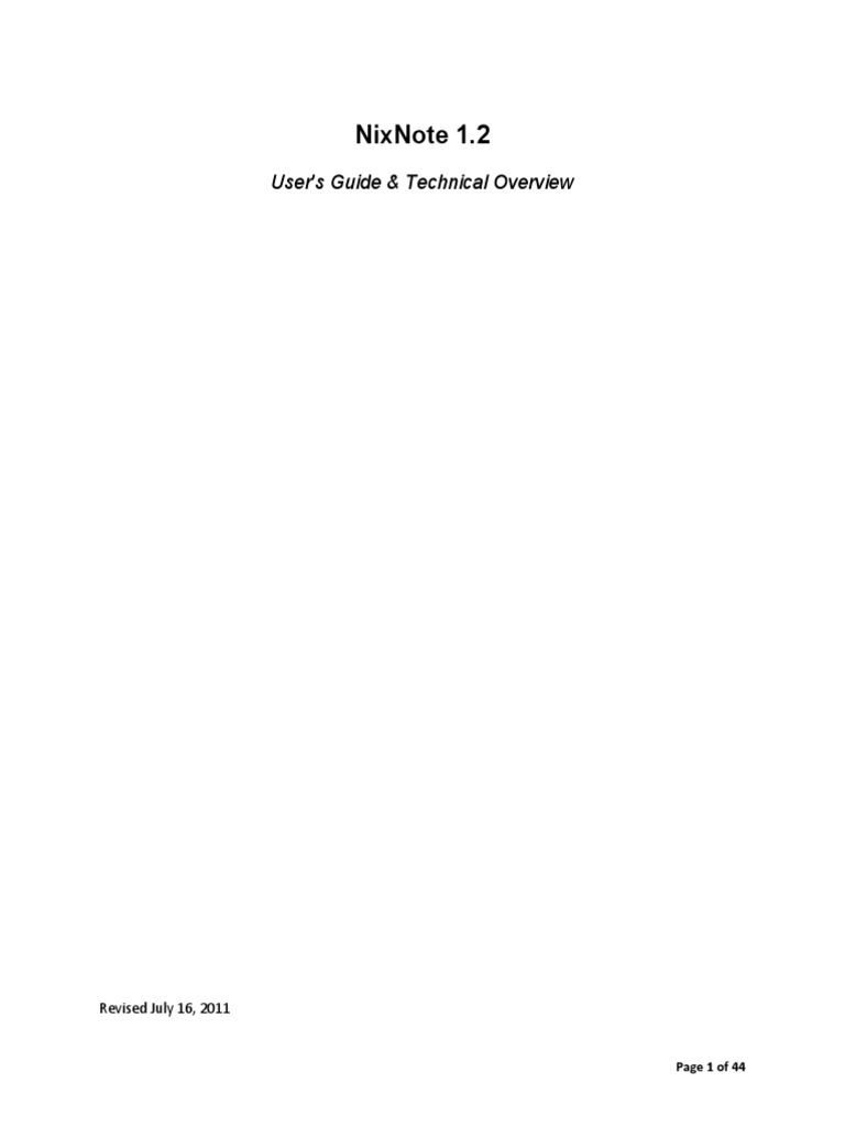 User Documentation Pdf Evernote Database Index