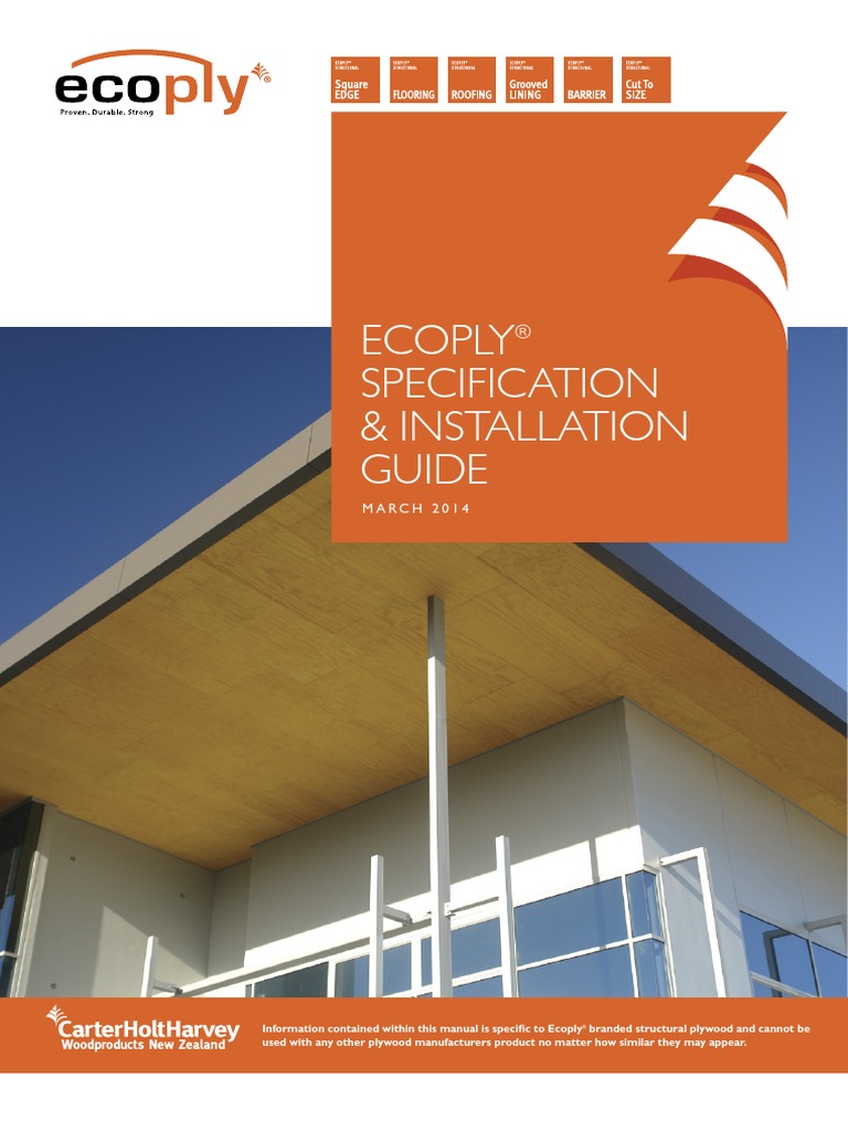 PLY - Ecoply Specification Guide 2014 WEB 050514 ( PDF | PDF | Plywood ...