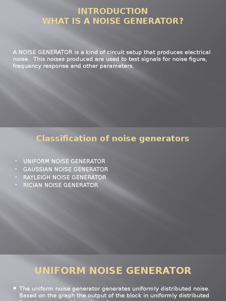 Noise Generator | PDF