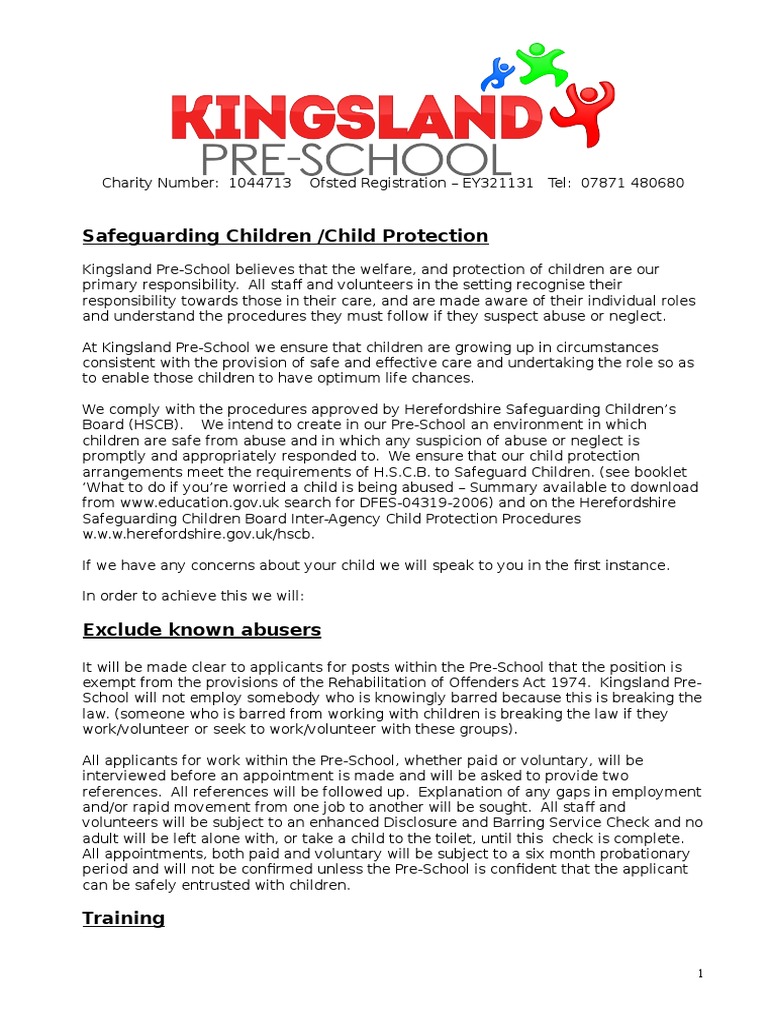 Safeguarding Children-Child Protection | PDF | Child Protection | Child ...