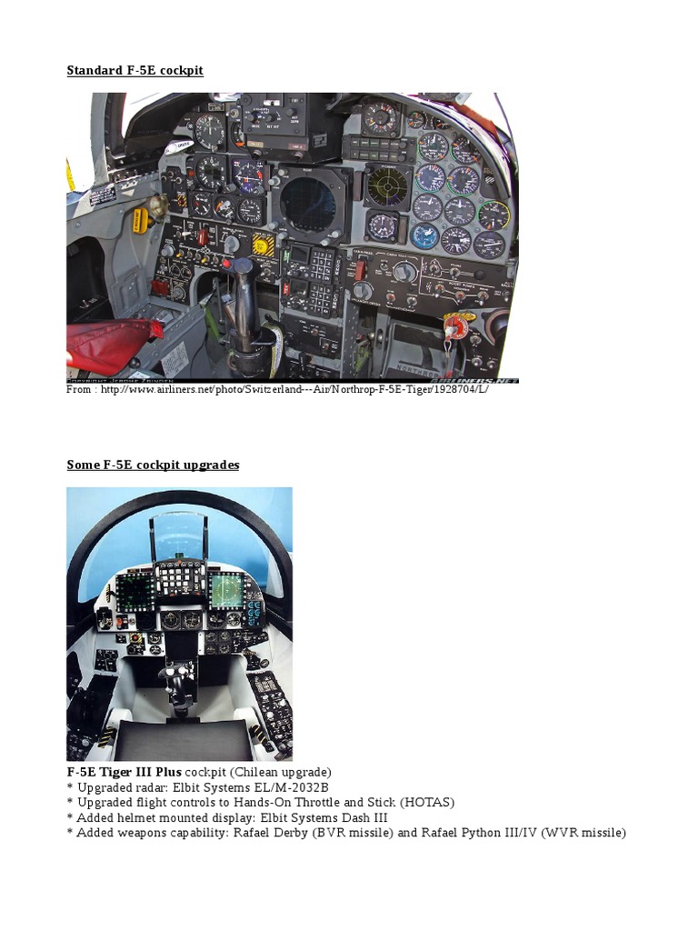Upgraded F-5 Cockpits | PDF