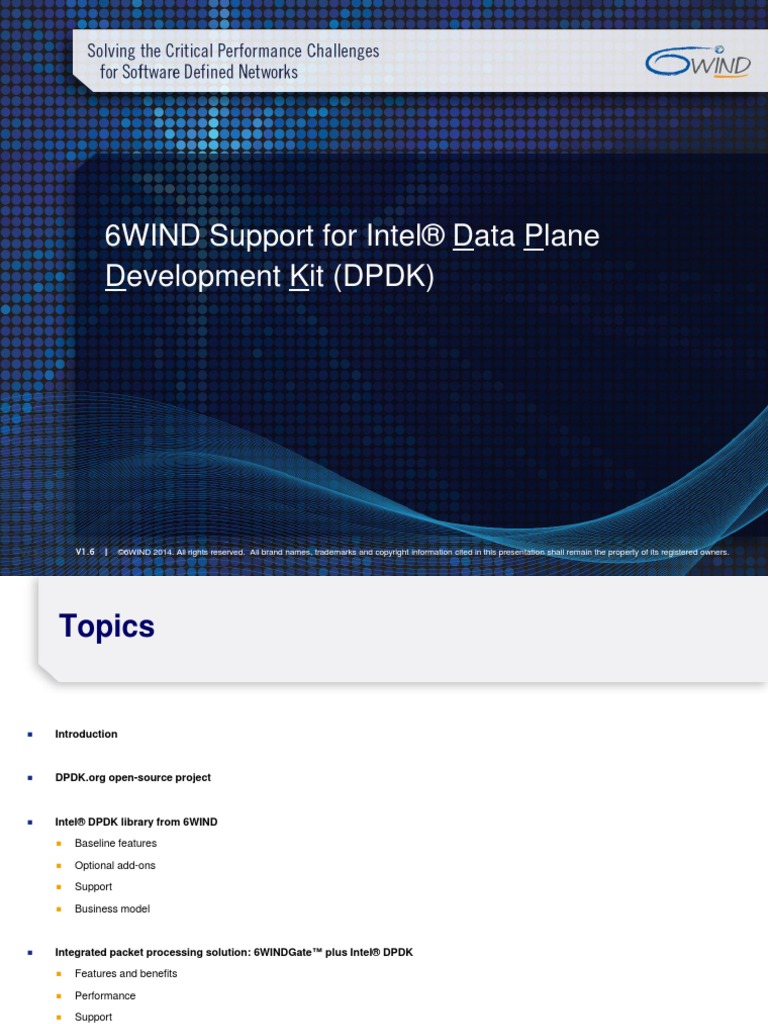 6wind Support Intel DPDK Presentation | PDF | I Pv6 | Virtual Machine