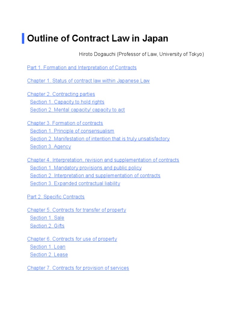 Japanese Contract | PDF | Law Of Agency | Offer And Acceptance