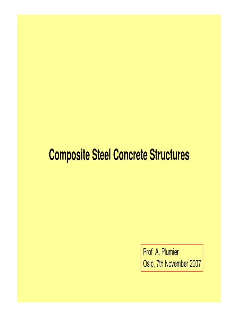 Composite Steel Concrete Structures | PDF | Beam (Structure ...