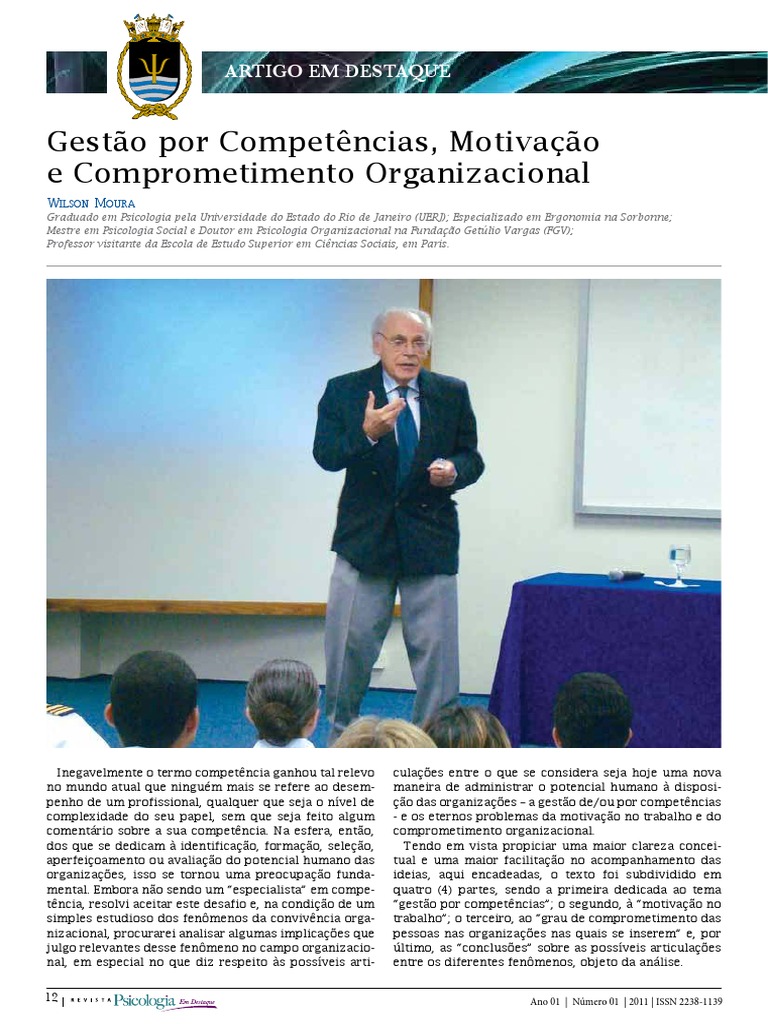 Gestão Por Competências, Motivação e Comprometimento Organizacional PDF ...