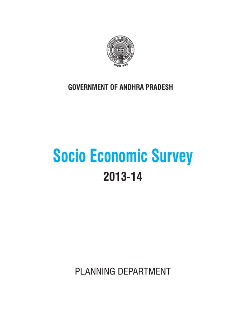 Socio Economic Survey Book Let | PDF | Social Science
