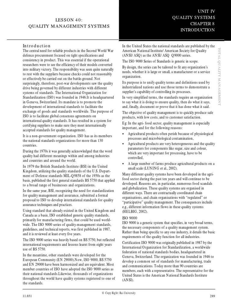 Quality Management System | PDF | Iso 9000 | Quality Management System