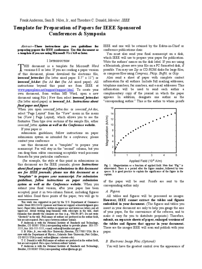 Template For Preparation of Papers For IEEE Sponsored Conferences ...