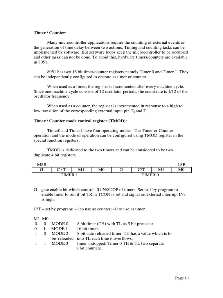 Timers Counters Pdf Electronic Engineering Areas Of Computer Science