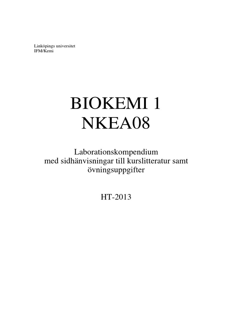 Biokemi Bio12013-4 | PDF