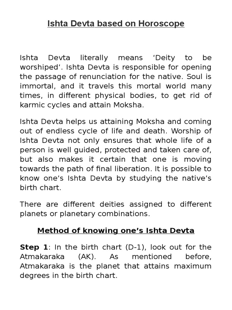 Discover Your Ishta Devta | PDF