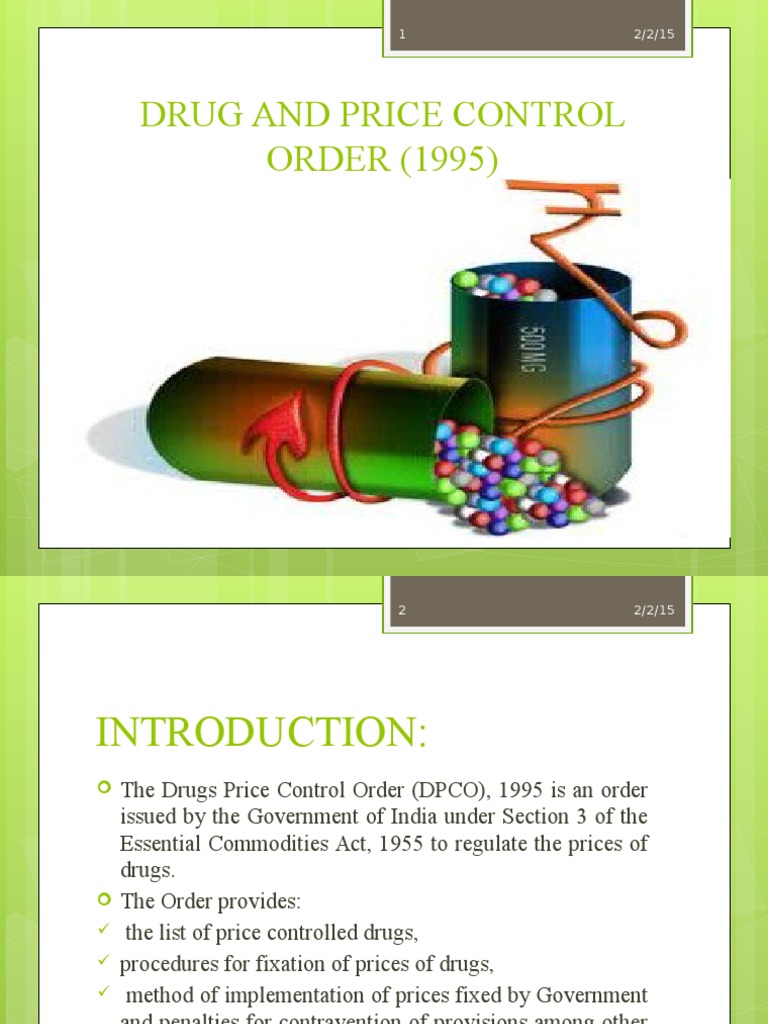 Drug and Price Control Order 1995 | PDF | Pharmaceutical Drug | Drugs