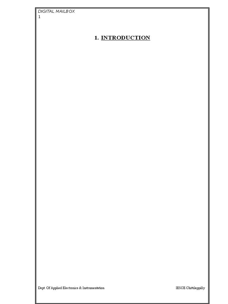 Smart Mail Box.. | PDF | Infrared | Microcontroller