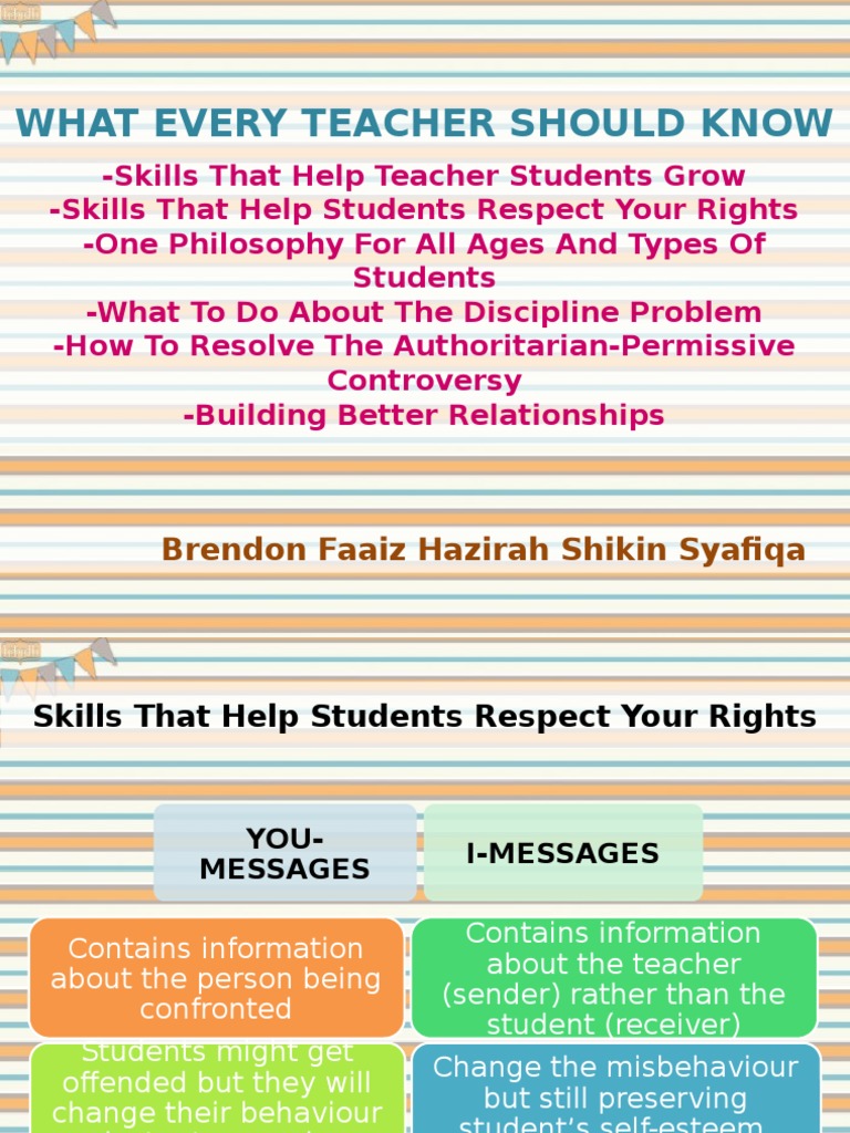 Essential Teacher Skills for Building Relationships and Managing ...
